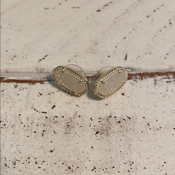 Kendra Scott | Jewelry | Kendra Scott Ellie Gold Stud Iridescent Drusy | Poshmark
